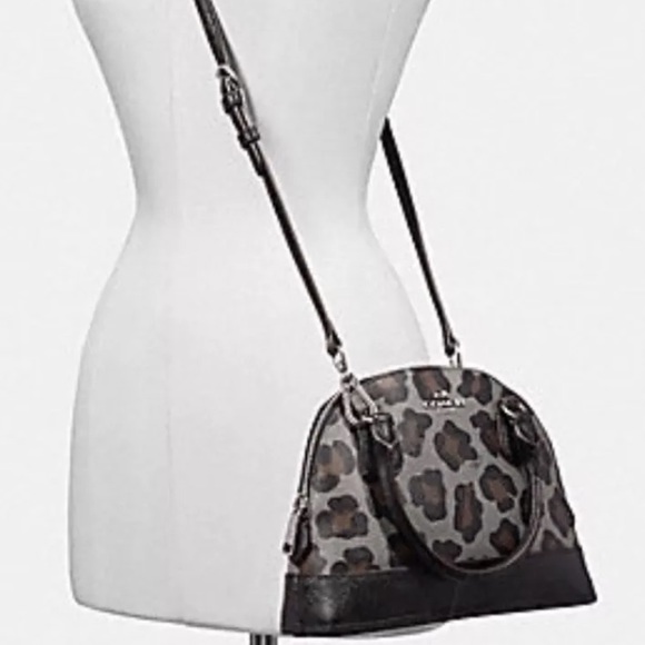 Coach | Bags | Nwt Mini Cora Domed Satchel In Ocelot Print Coated ...